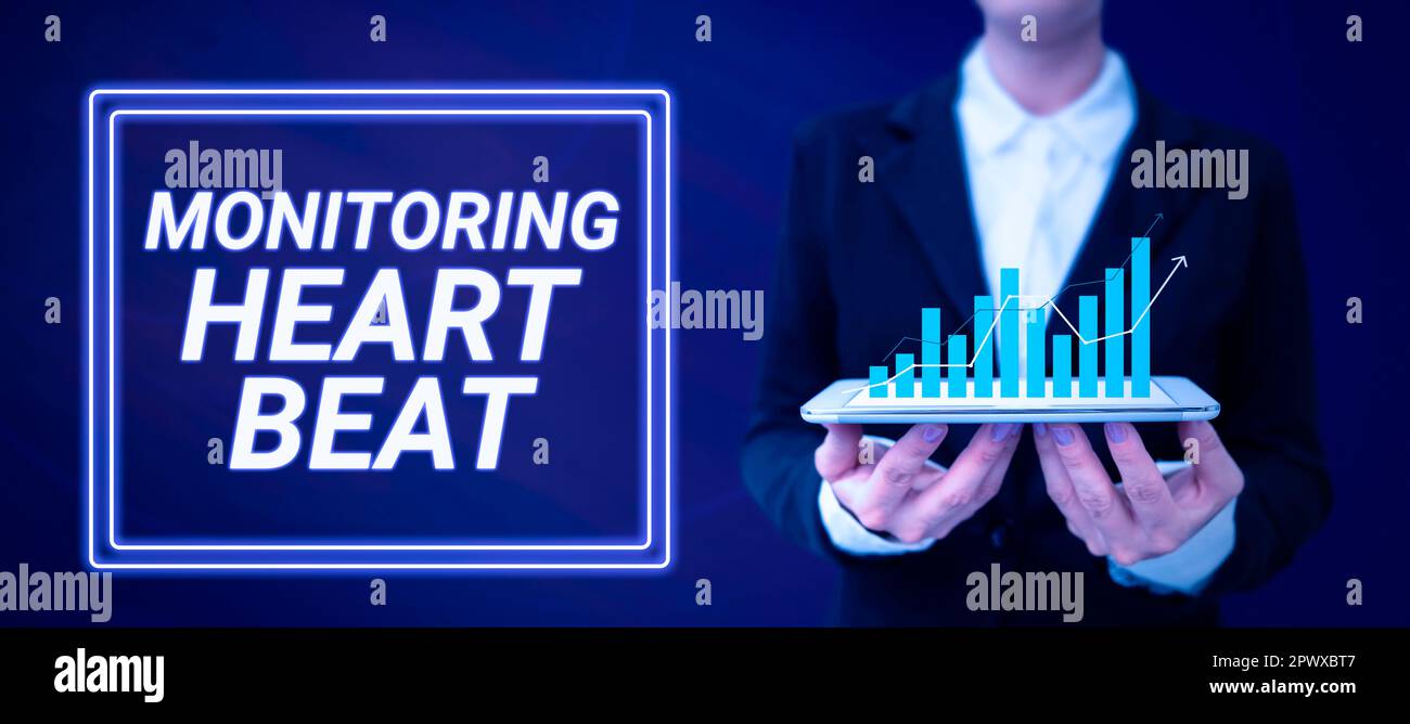 Text showing inspiration Monitoring Heart Beat, Word for Measure or ...