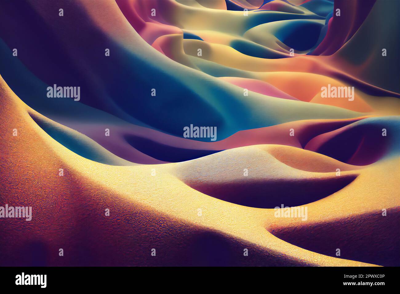 Modern flow background, 3D illustration wave shape Stock Photo - Alamy