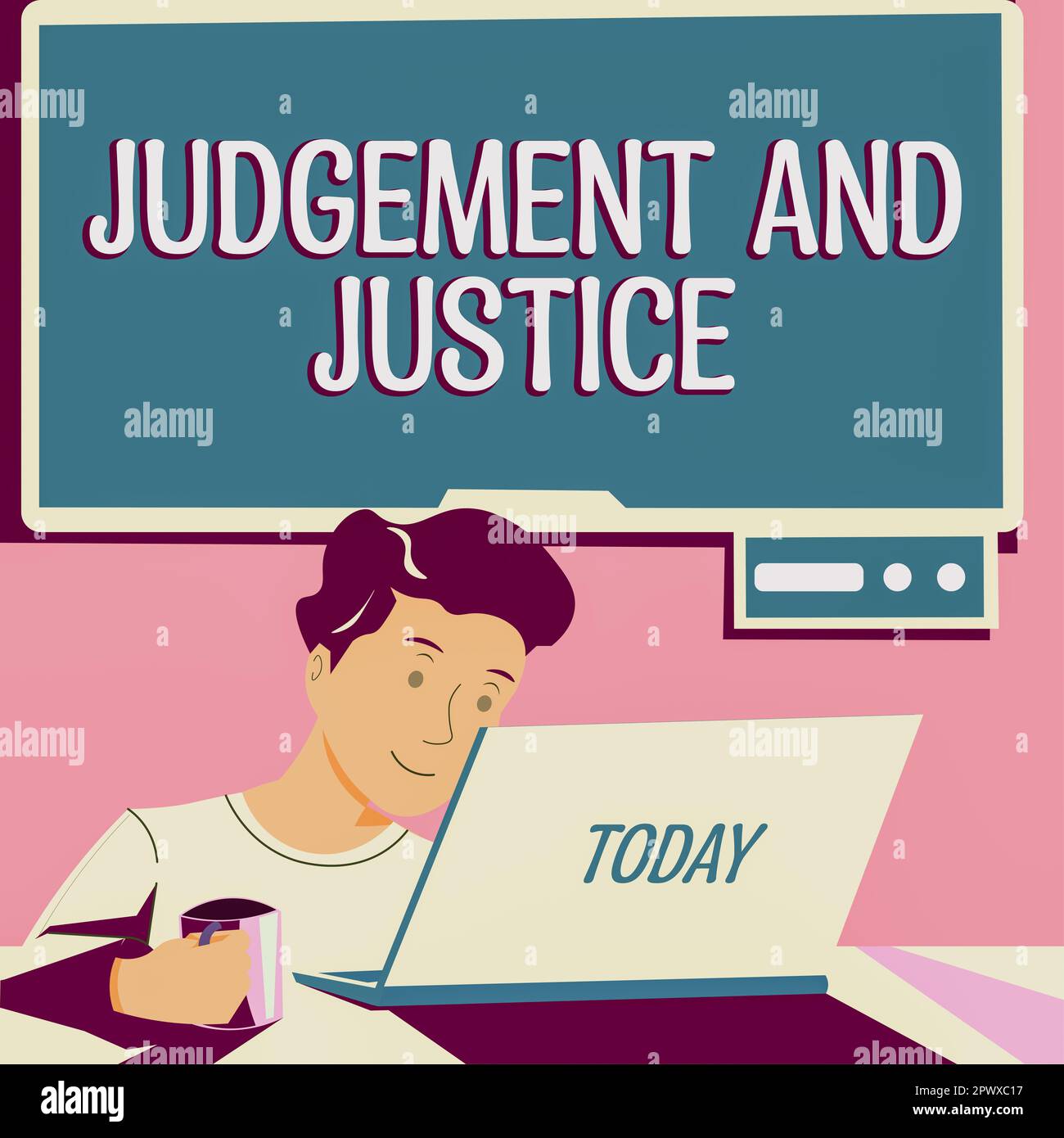 Conceptual caption Judgement And Justice, Internet Concept system of laws in a country that ...