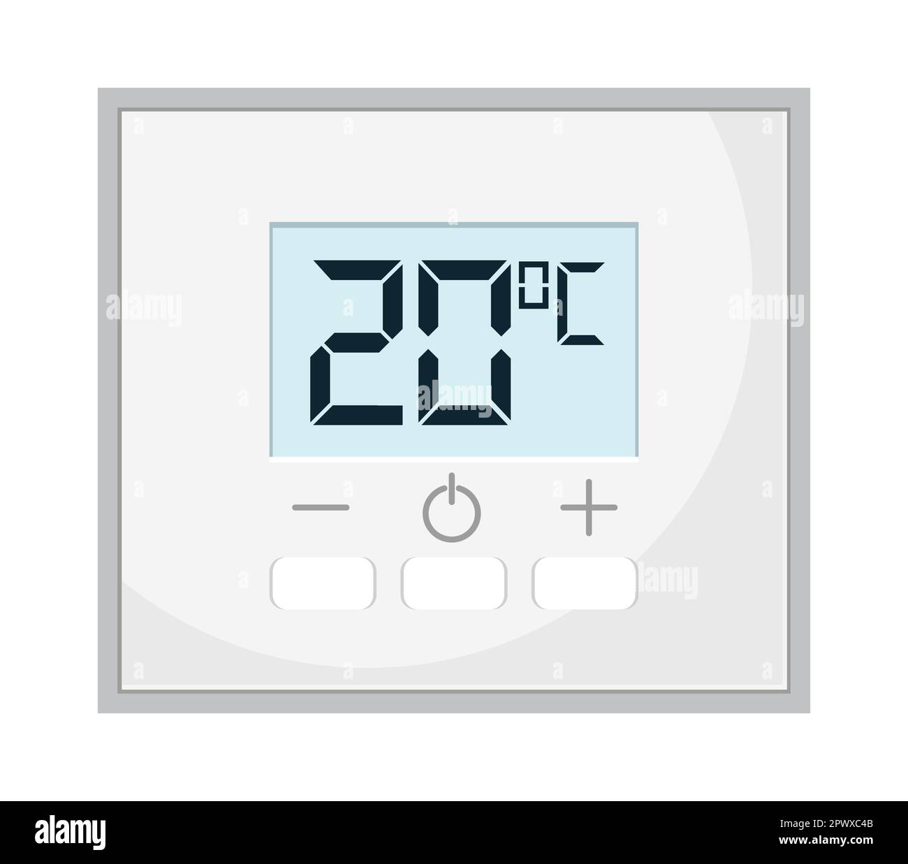 Thermostat vector. Controller with screen for floor, house heating, fan ...