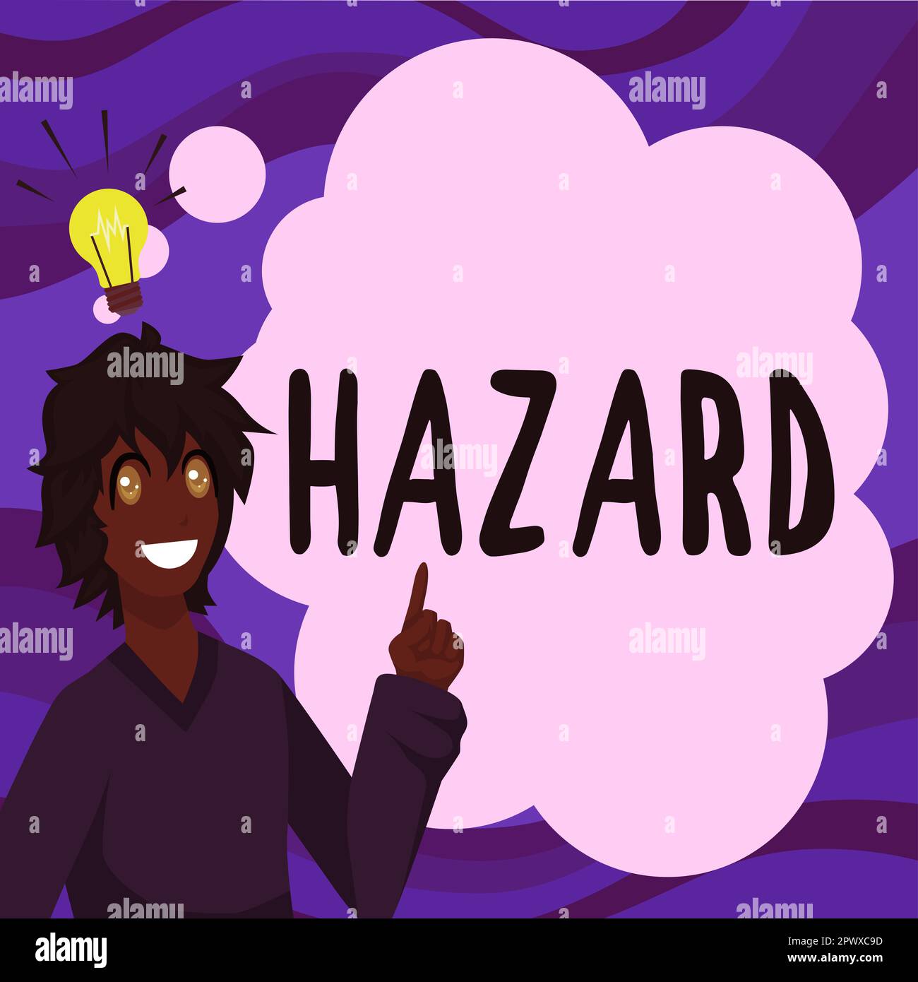 Text caption presenting Hazard, Business overview account or statement ... Text caption presenting Hazard, Business overview account or statement ...