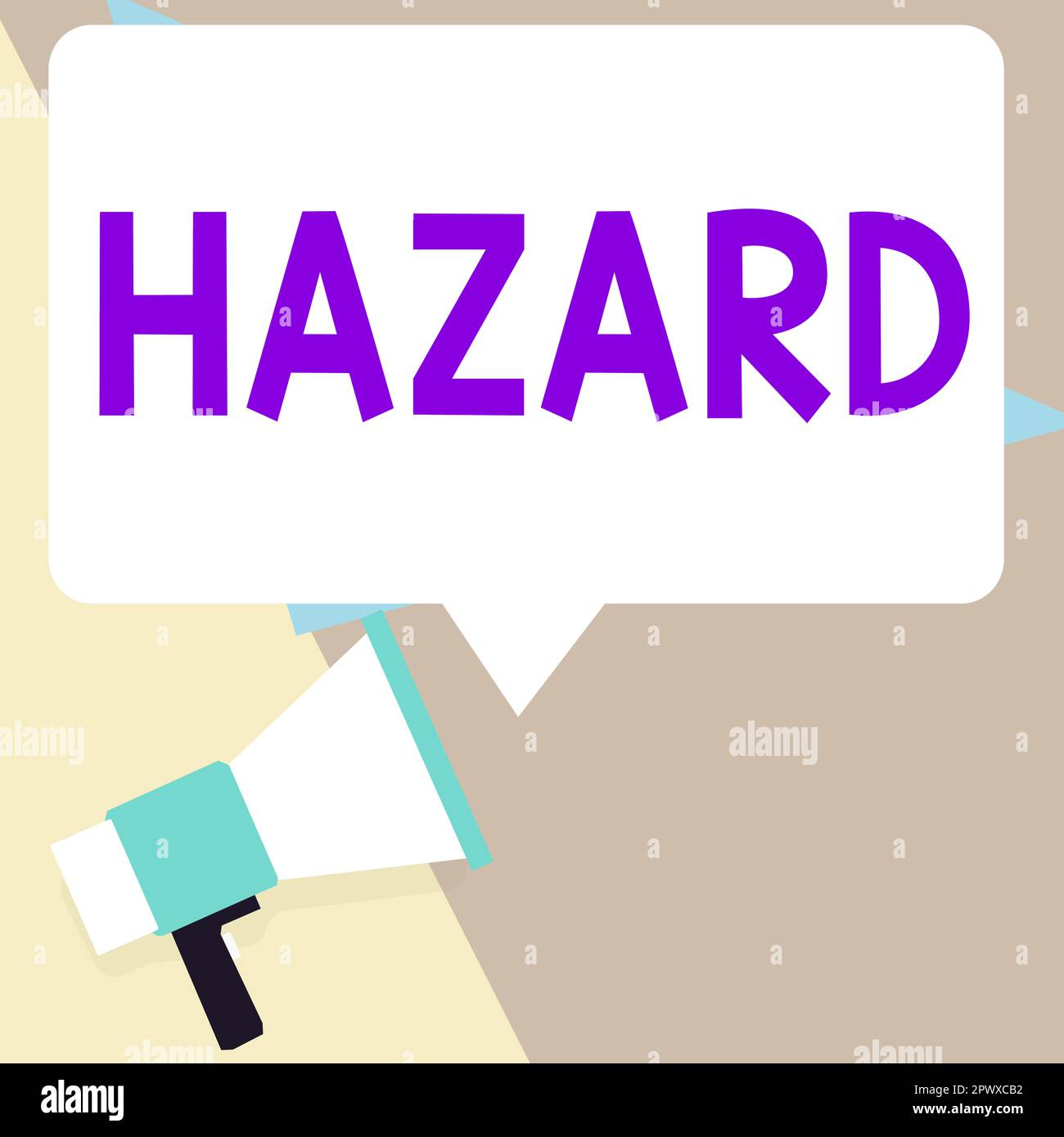 Conceptual caption Hazard, Business showcase account or statement ...