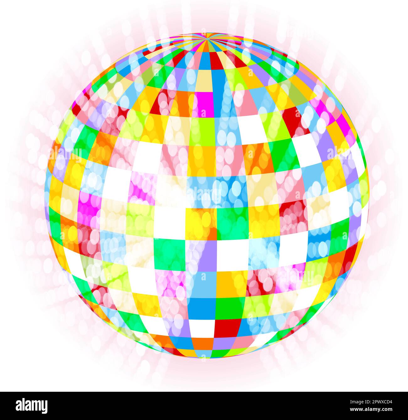 A multi coloured ball over a white background Stock Photo - Alamy