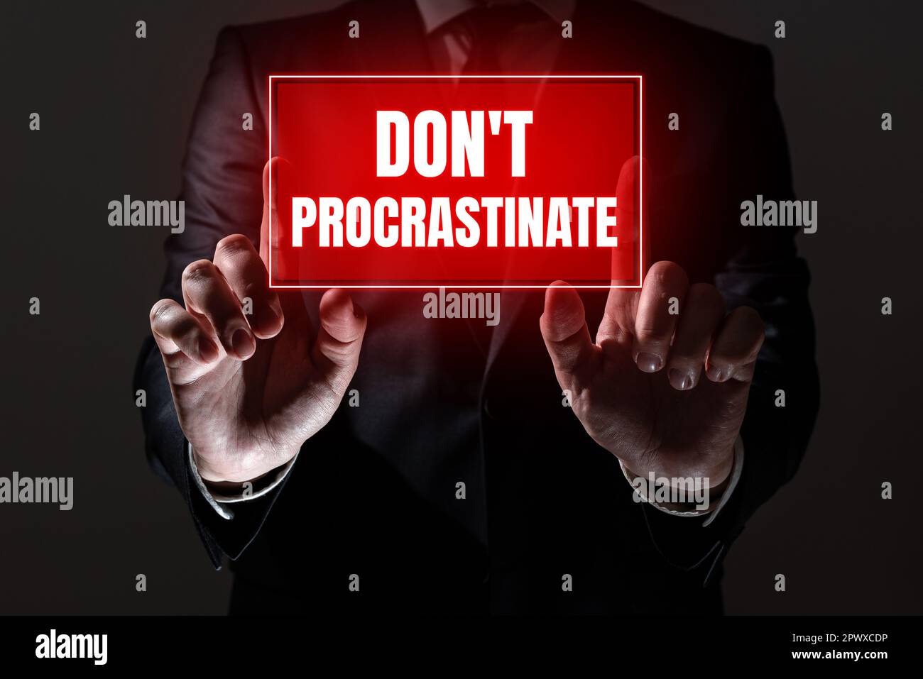 Dont procrastinate hi-res stock photography and images - Alamy