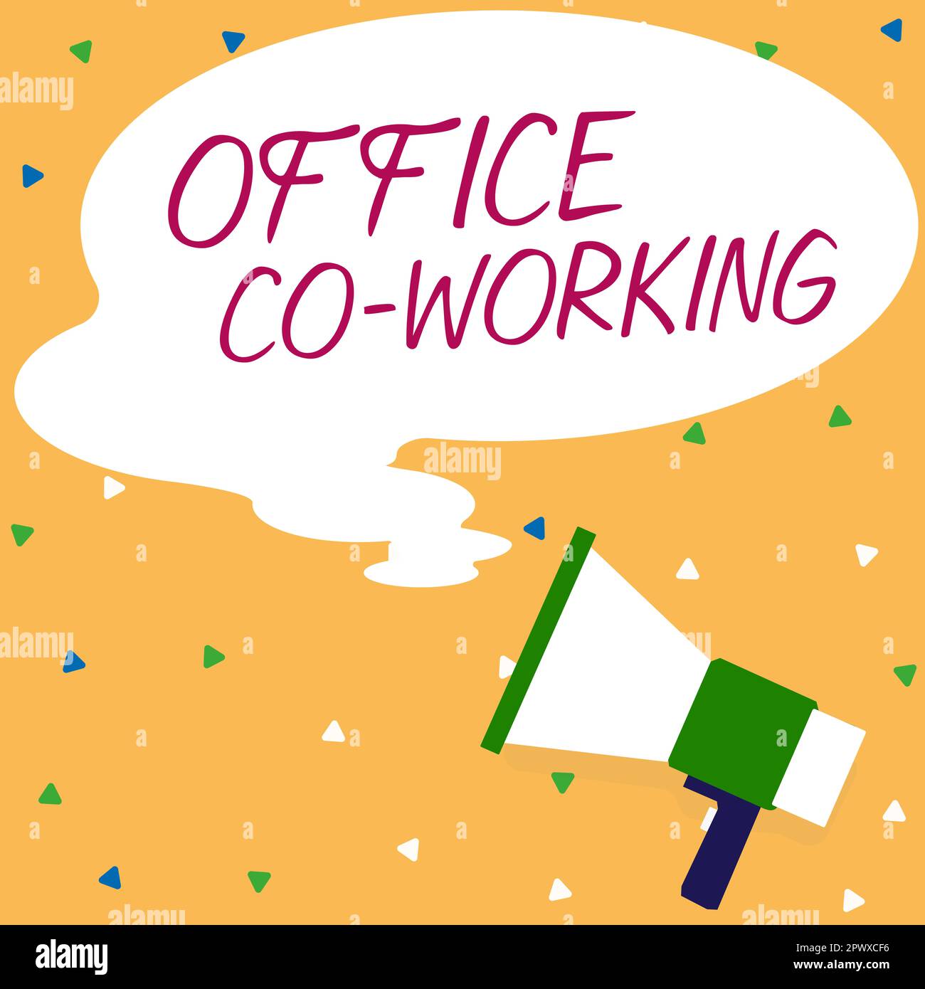 Hand writing sign Office Co Working, Business idea Business services ...