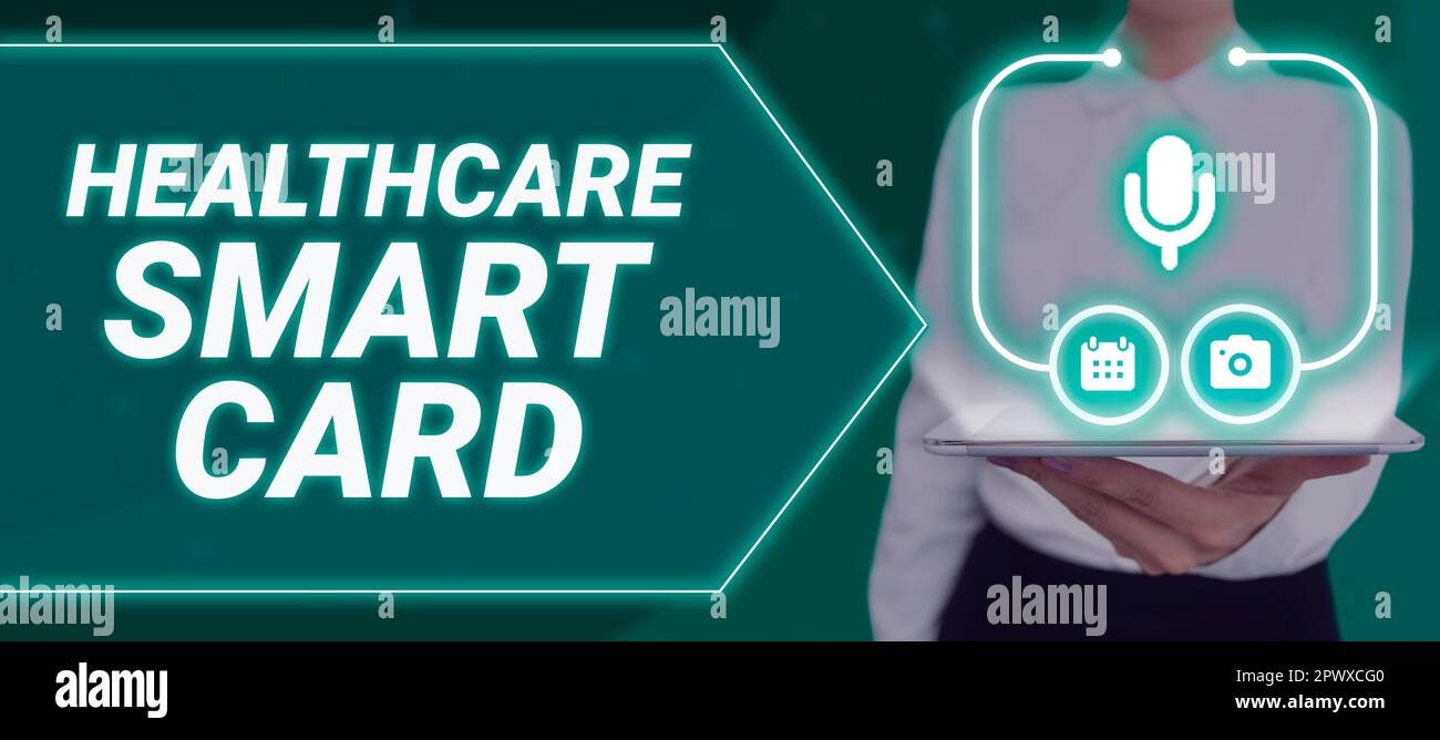 Conceptual display Healthcare Smart Card, Business concept A card that ...