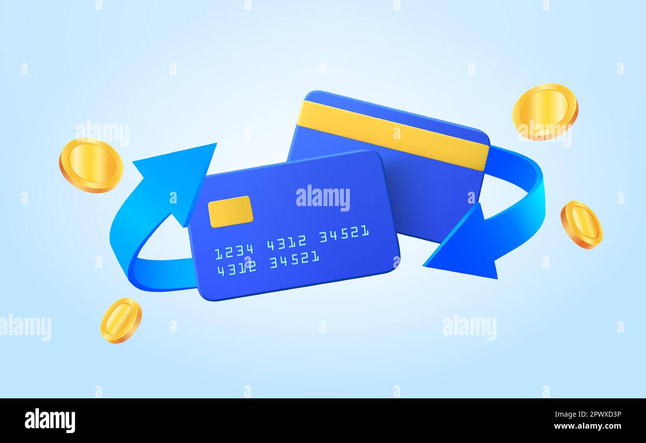Flying golden credit card Stock Vector Images - Alamy