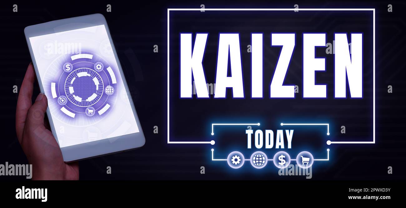 Inspiration showing sign Kaizen, Business idea a Japanese business ... Inspiration showing sign Kaizen, Business idea a Japanese business ...