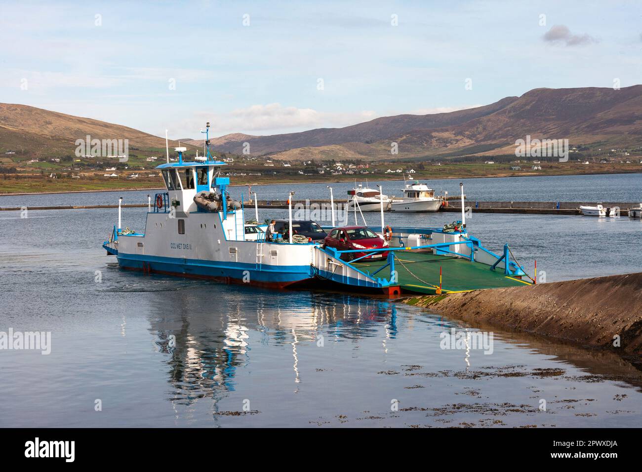 Valentia Island Car Ferry Docking at Knightstown County Kerry, Ireland ...