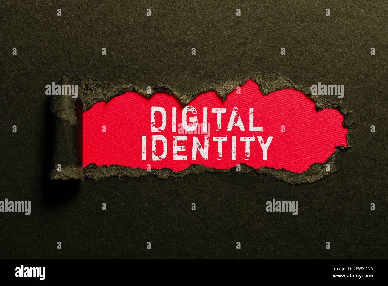 Sign displaying Digital Identity, Business idea networked identity ...