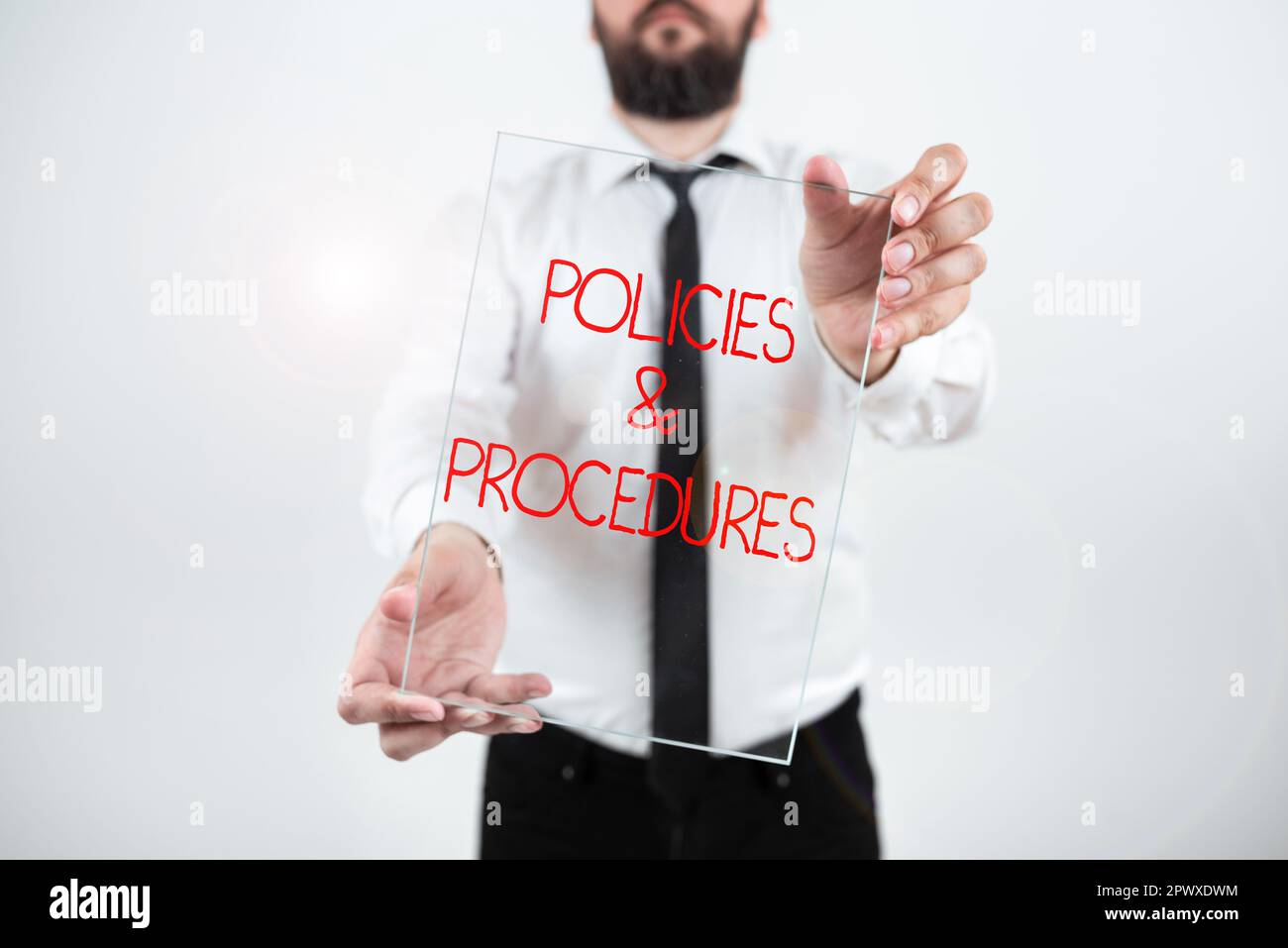 Sign displaying Policies Procedures, Conceptual photo list of rules ...