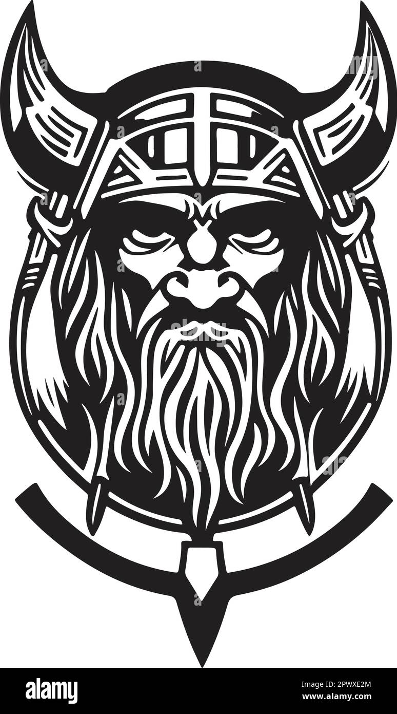 Extraordinary and power viking emblem art vector Stock Vector Image ...