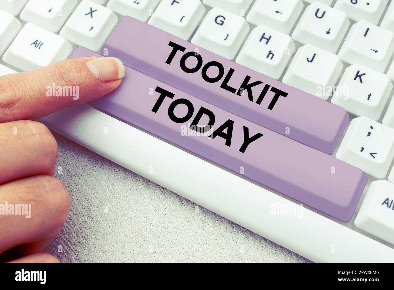 Writing displaying text Toolkit, Business showcase set of tools kept in ...