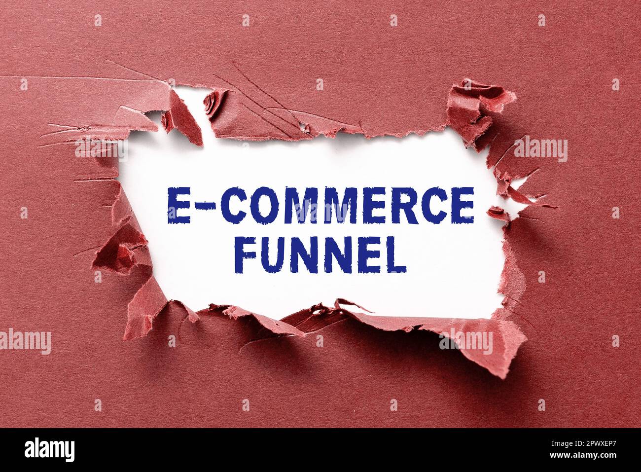 Text sign showing E Commerce Funnel, Word Written on a tool used to ...