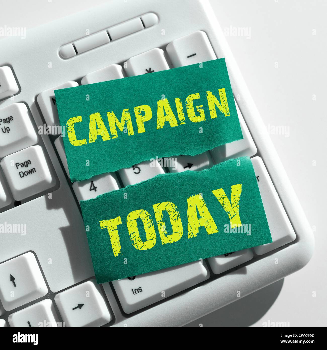 Conceptual caption Campaign, Word Written on organized course of action ...