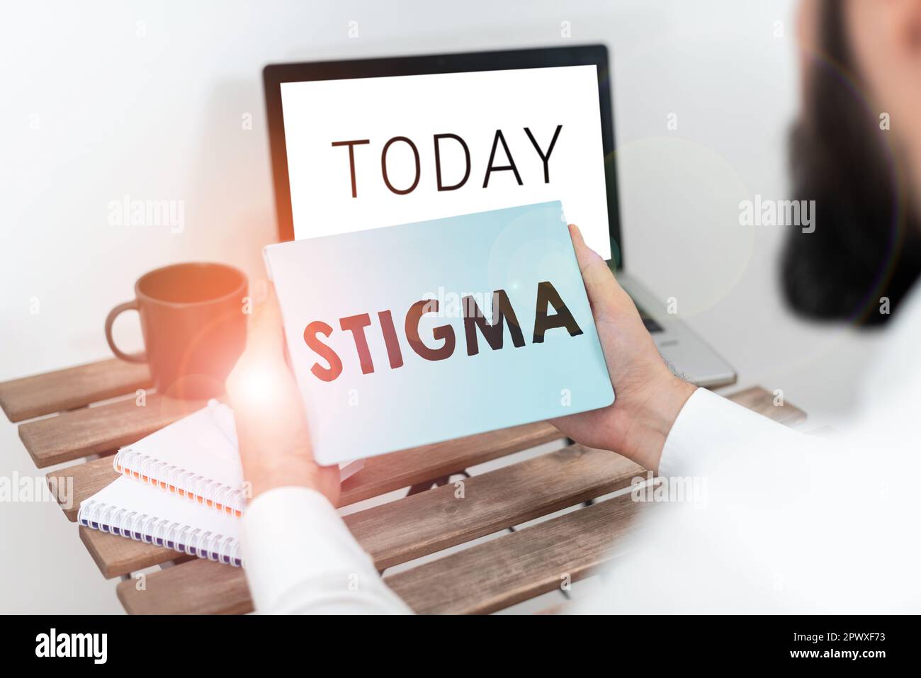 Conceptual display Stigma, Word for feeling of disapproval that most ...