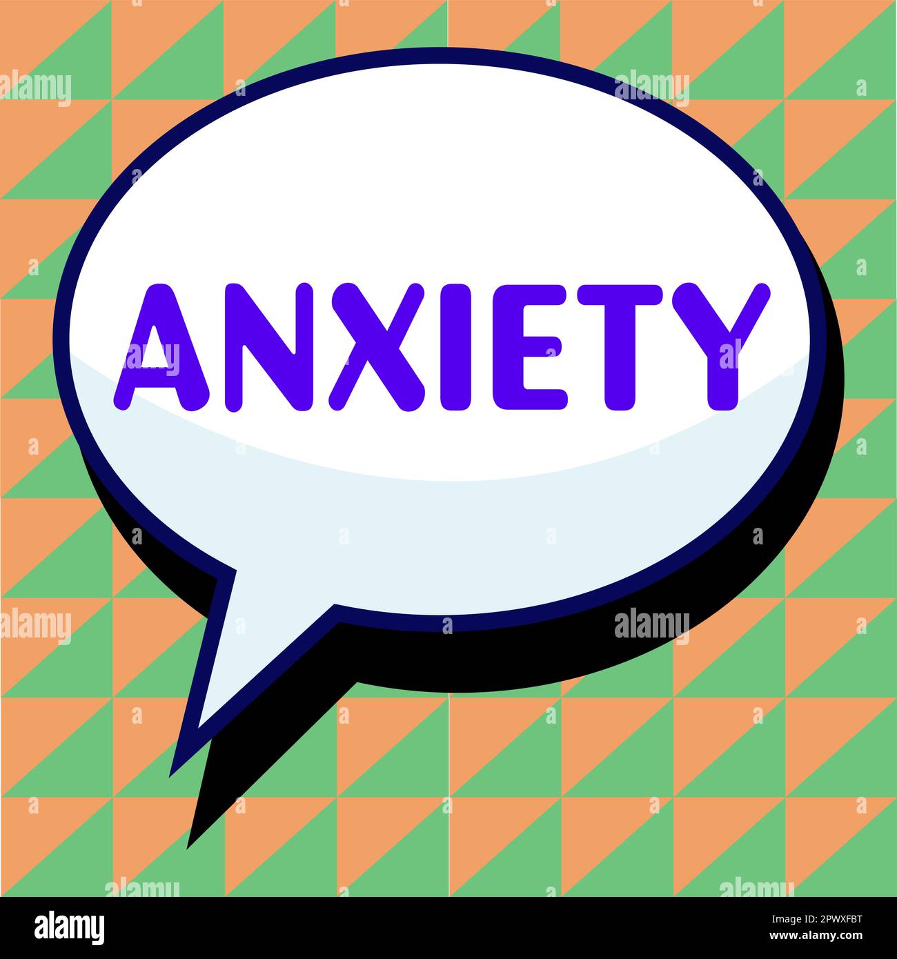 Handwriting text Anxiety, Word for Excessive uneasiness and ...