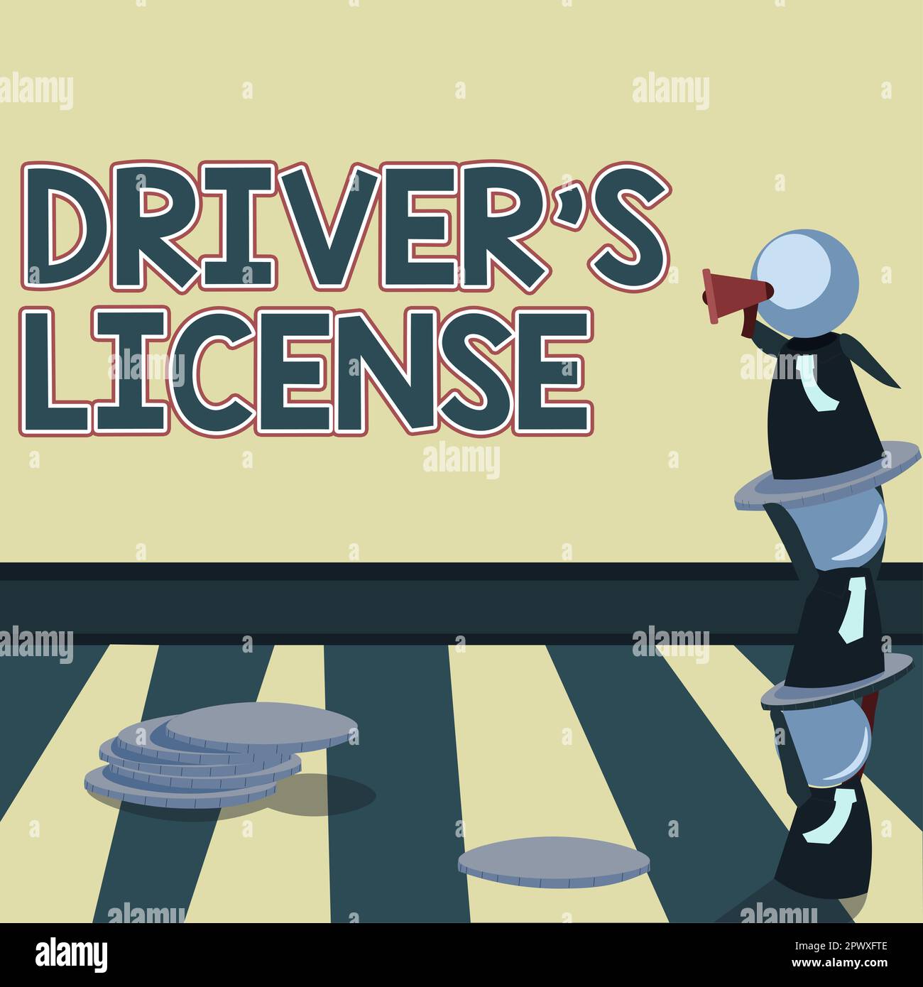 Sign displaying Driver's License, Business approach a document ...