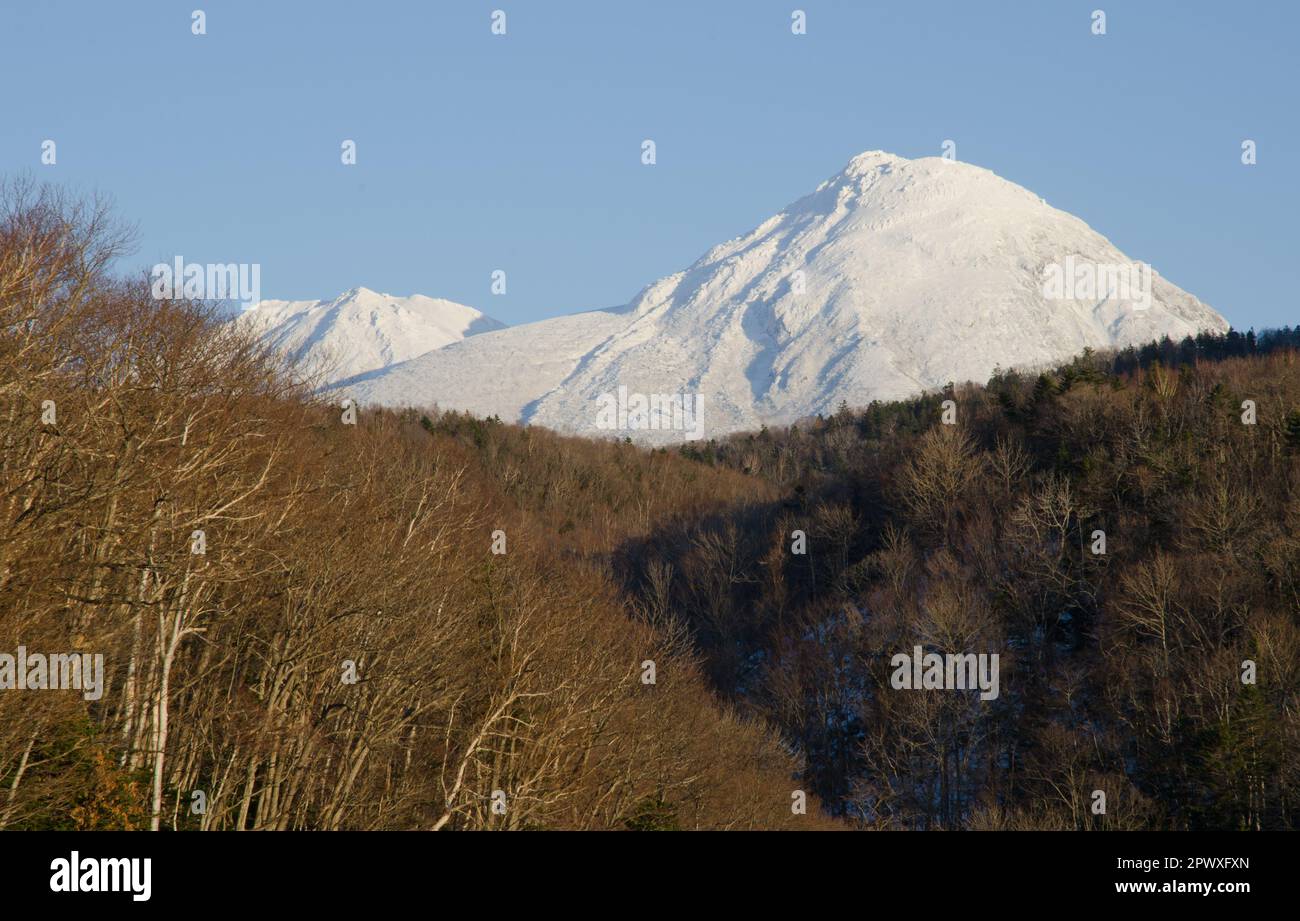Snow-capped Mount Rausu. Shiretoko National Park. Shiretoko Peninsula ...