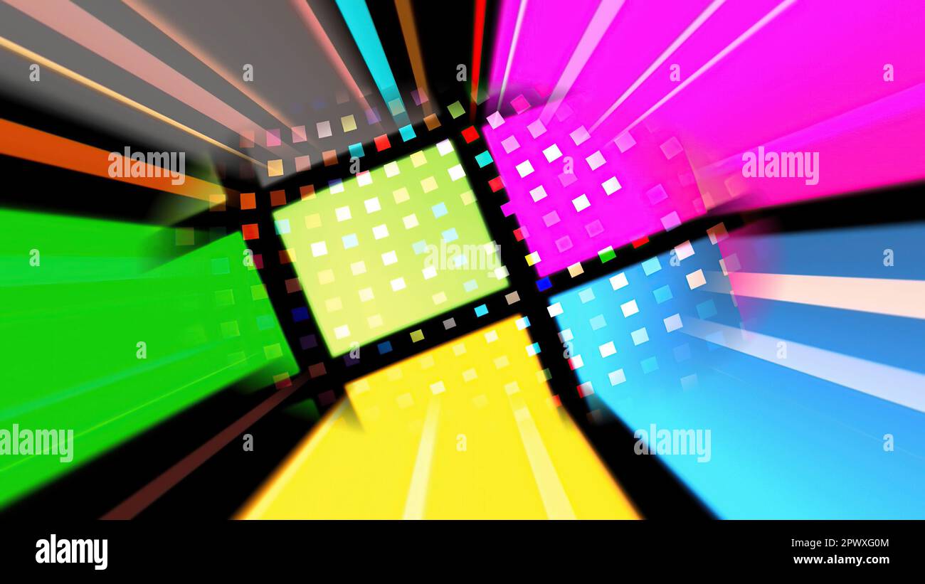 Colorful pixels on rotating sphere Stock Photo - Alamy