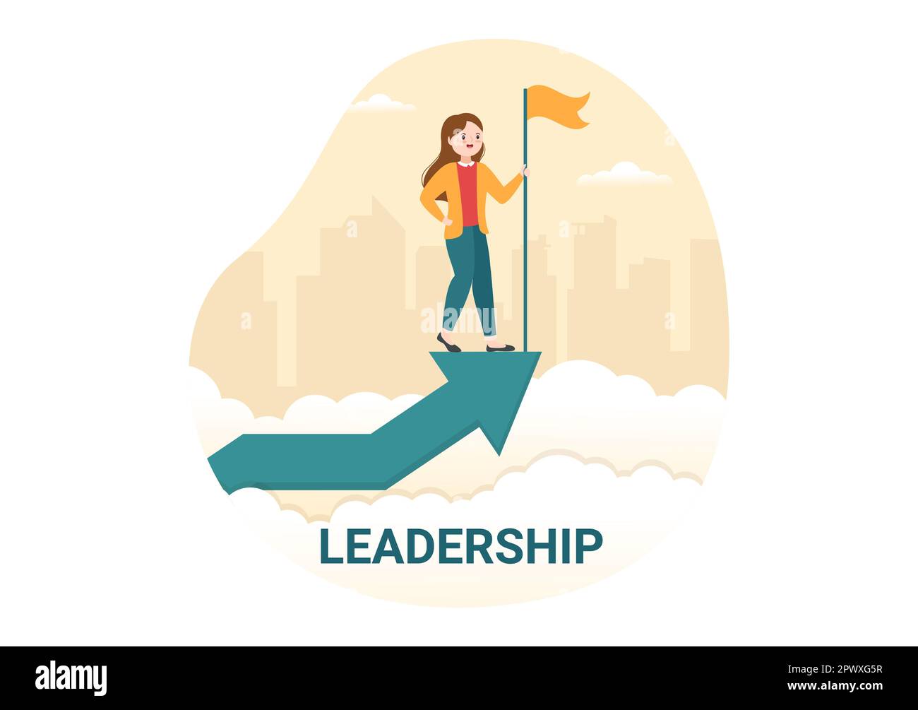 Business Leadership with Businessman Leader Helps the Team to Develop ...