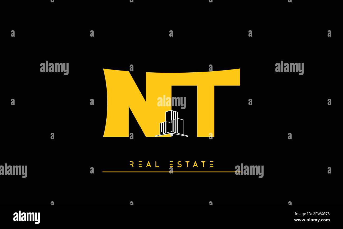 Real Estate letters Modern Creative logo NT , TN Stock Vector Image ...