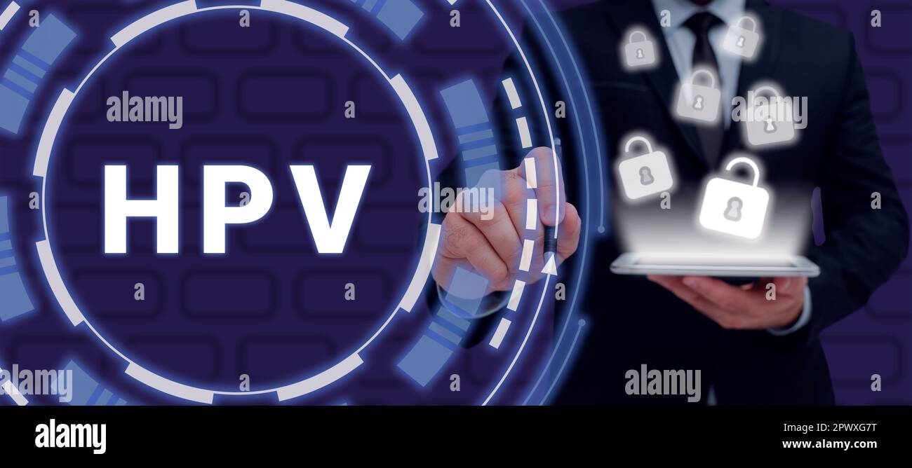Handwriting text Hpv, Concept meaning Group of viruses that affect your ...