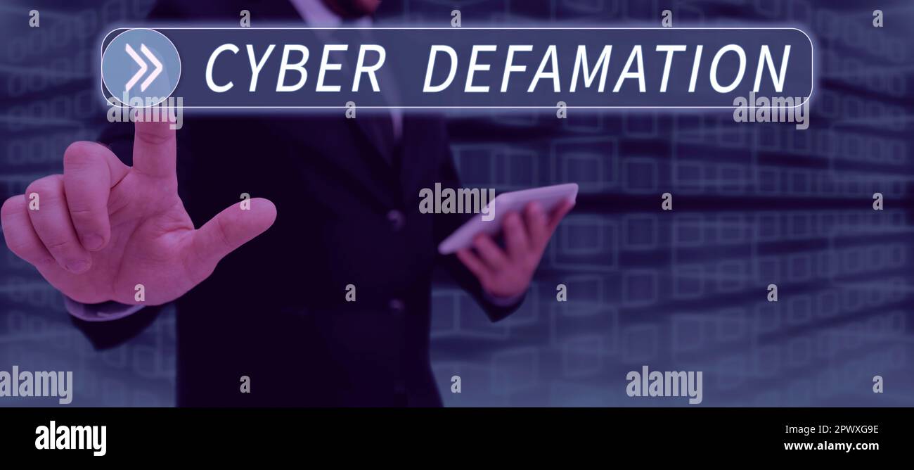 Inspiration showing sign Cyber Defamation, Conceptual photo slander ...