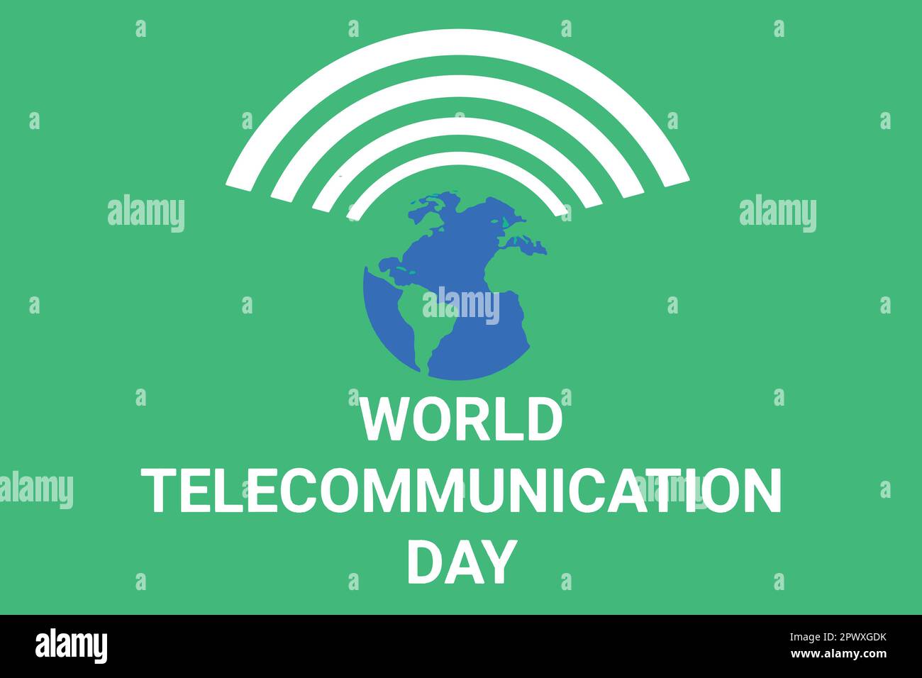 World Telecommunication Day background. Vector illustration of world ...