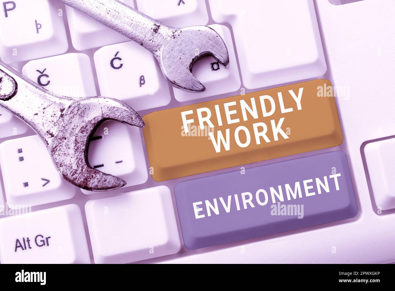 Text showing inspiration Friendly Work Environment, Conceptual photo ...