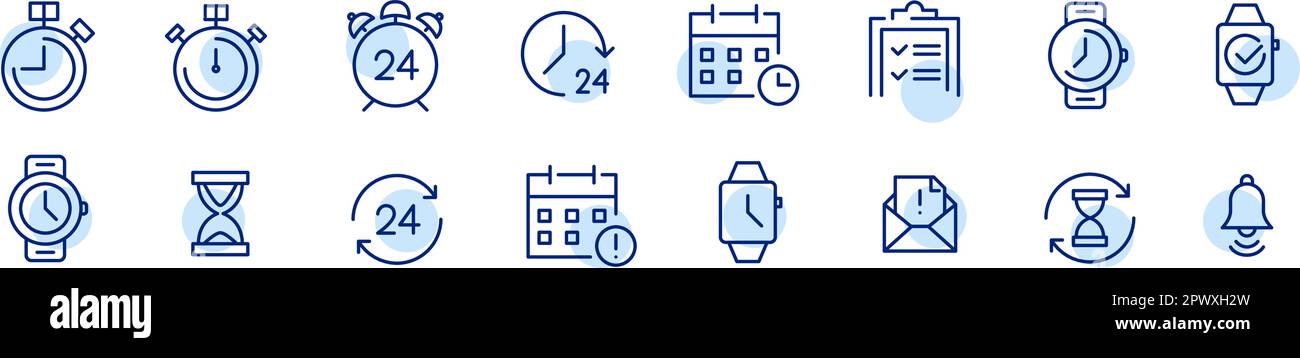 Time and date calendar and clock applications. Planning and deadline ...