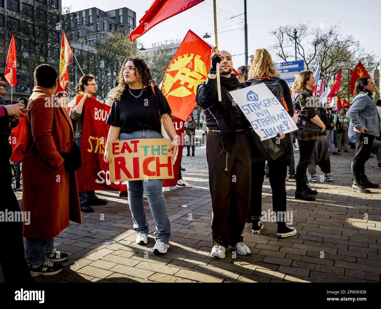 ROTTERDAM - Activists during a demonstration on the 39th edition of ...