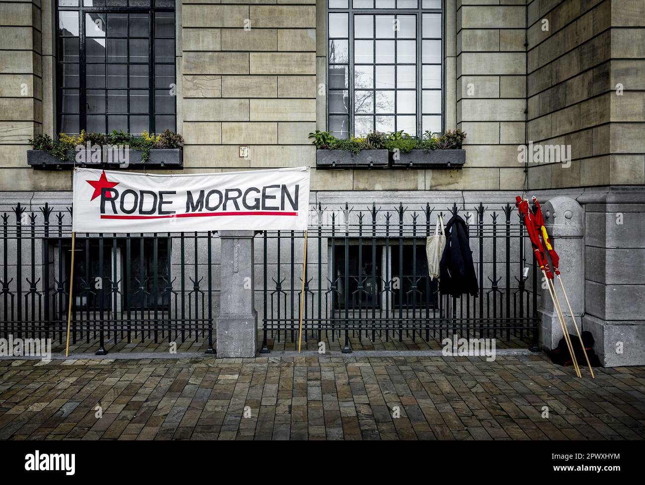ROTTERDAM - A banner during a demonstration on the 39th edition of the ...
