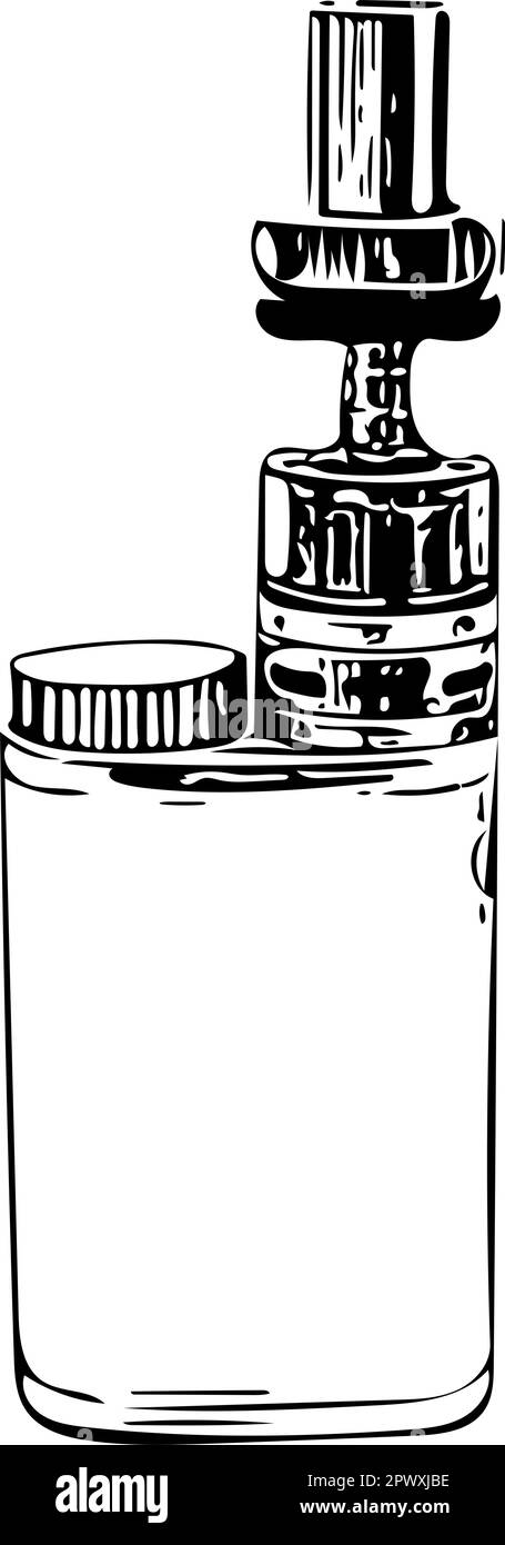 Vaporizer, e cigarette for e liquid. Outlines as vector Stock Vector ...