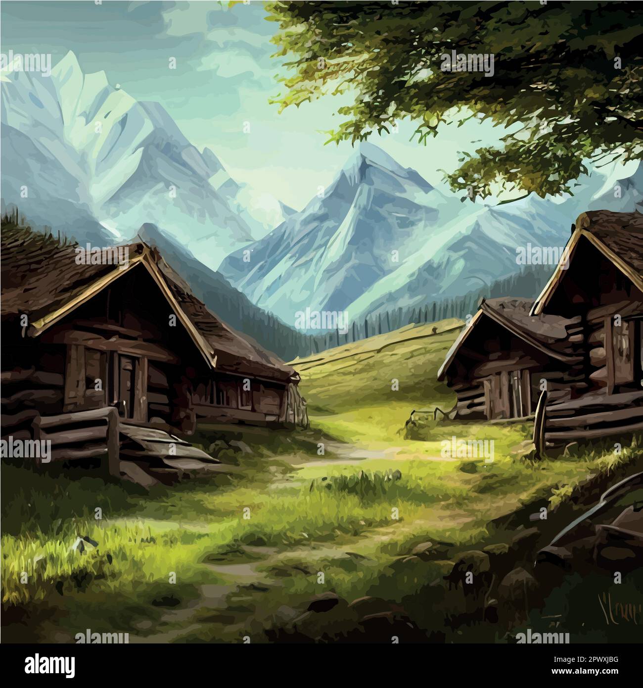 Shack housing Stock Vector Images - Alamy