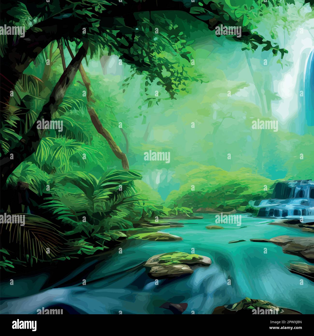 Falls waterfalls Stock Vector Images - Alamy