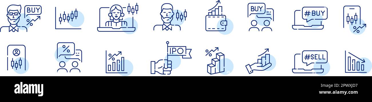 Stock market trading strategies. Financial investment growth. Trader ...