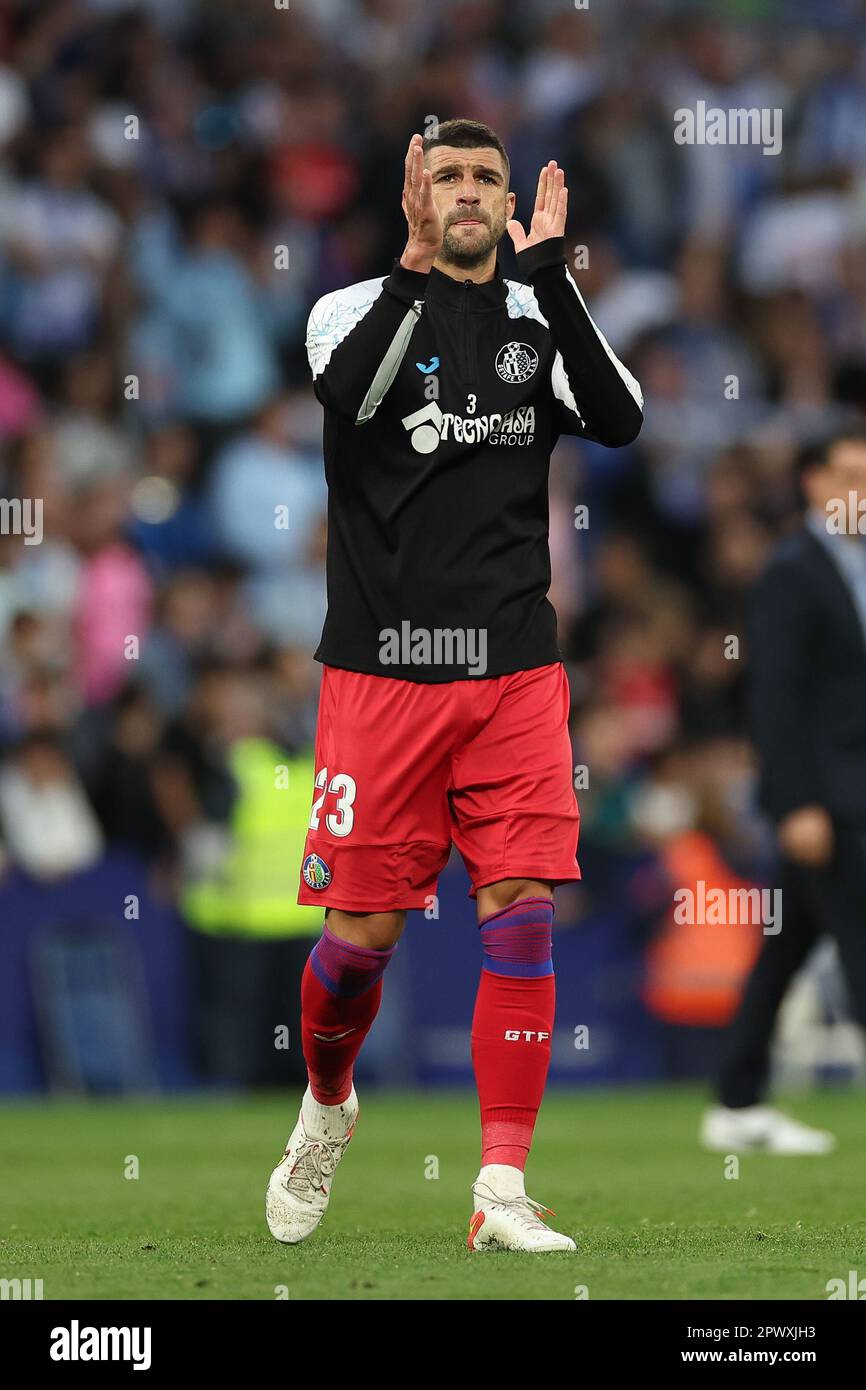 BARCELONA, SPAIN - APRIL 30: Stefan Mitrovic of Getafe CF during the La ...