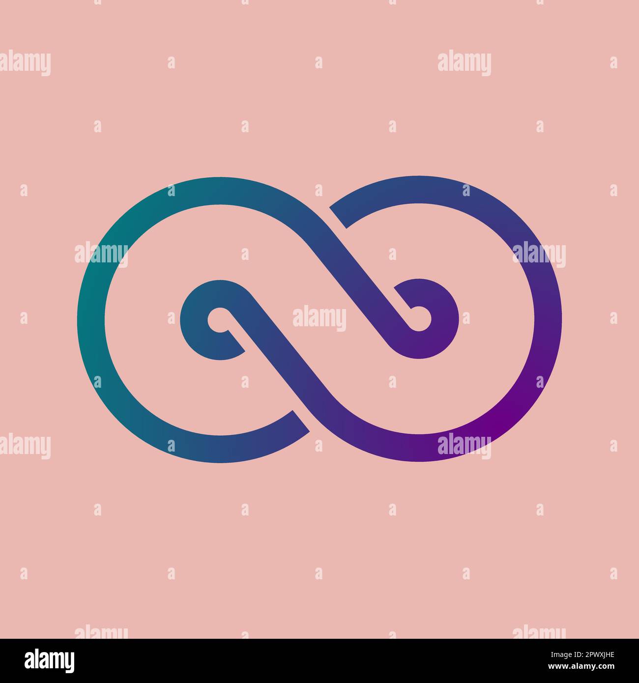Infinity line sign, abstract geometric poster, vector linear, outline ...