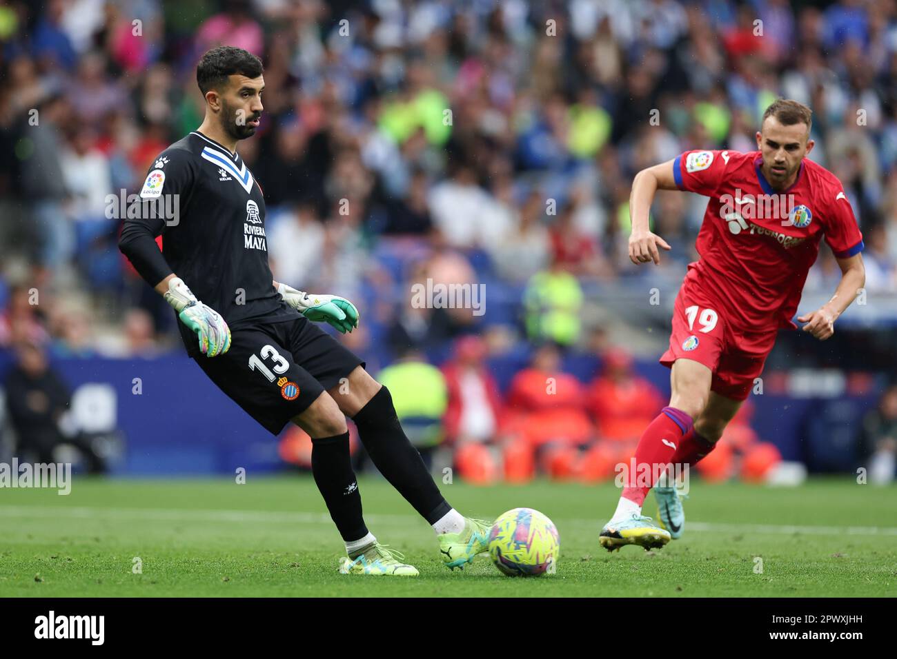 BARCELONA, SPAIN - APRIL 30: Fernando Pacheco of RCD Espanyol in action ...