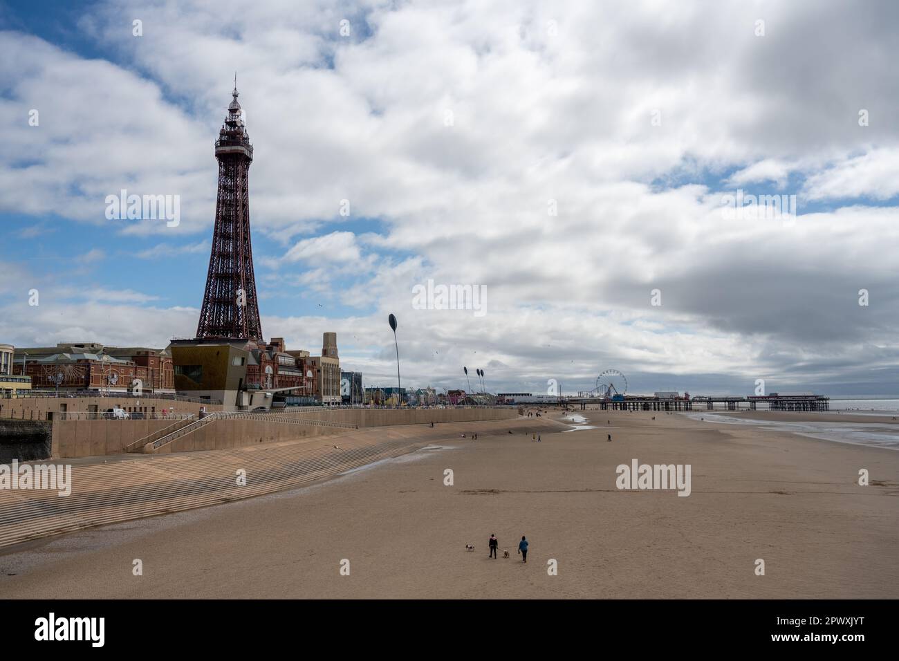 BLACKPOOL MAY 1 2023: Blackpool's World Famous Tower and tourists and ...