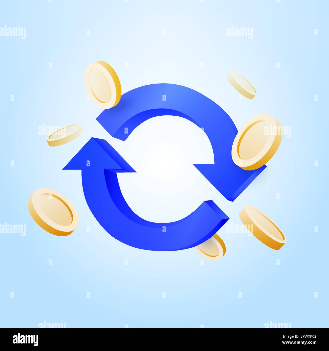 Cashback and return in online shopping. Digital payment with money back ...