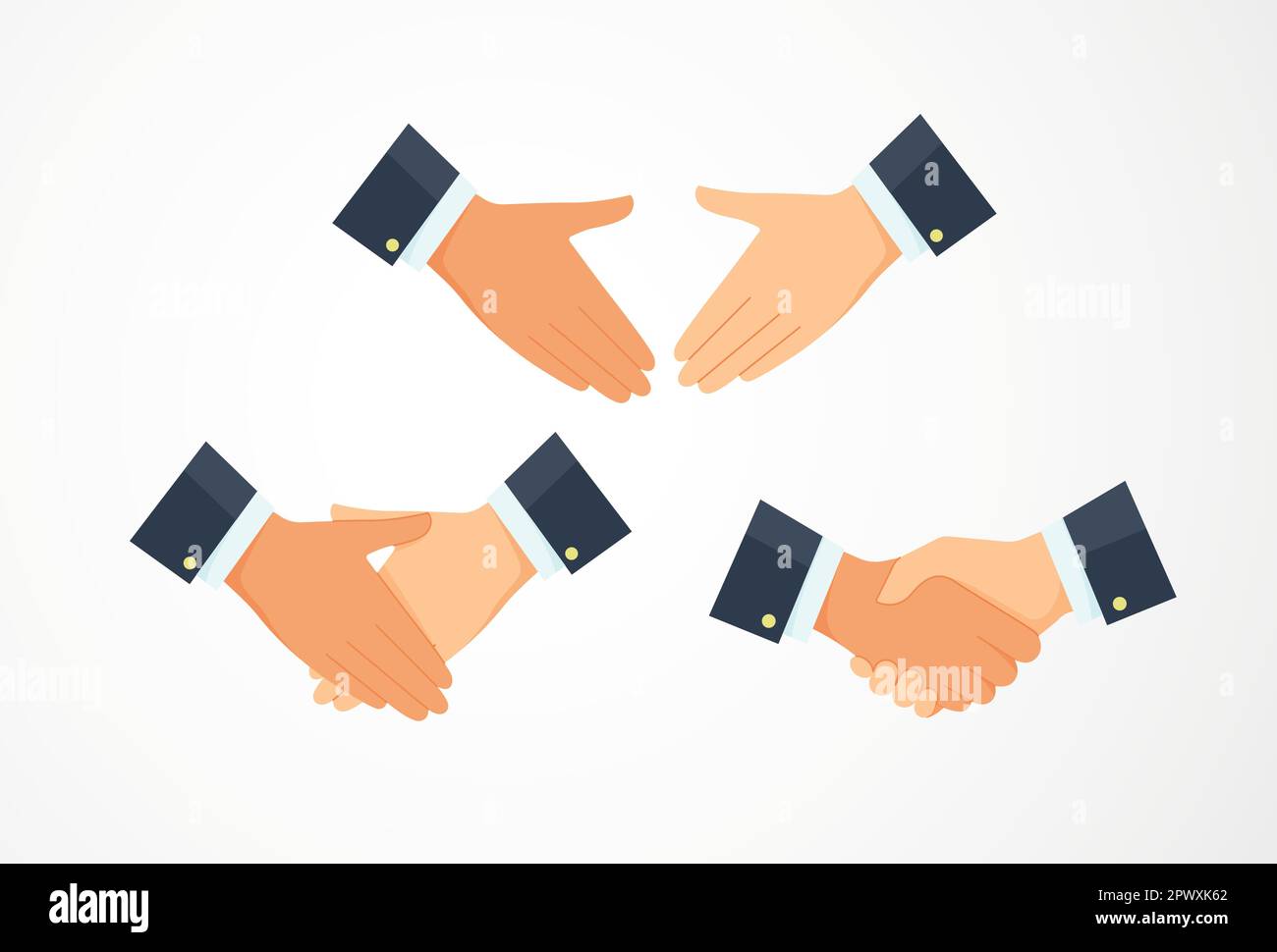 Interview handshake Stock Vector Images - Alamy