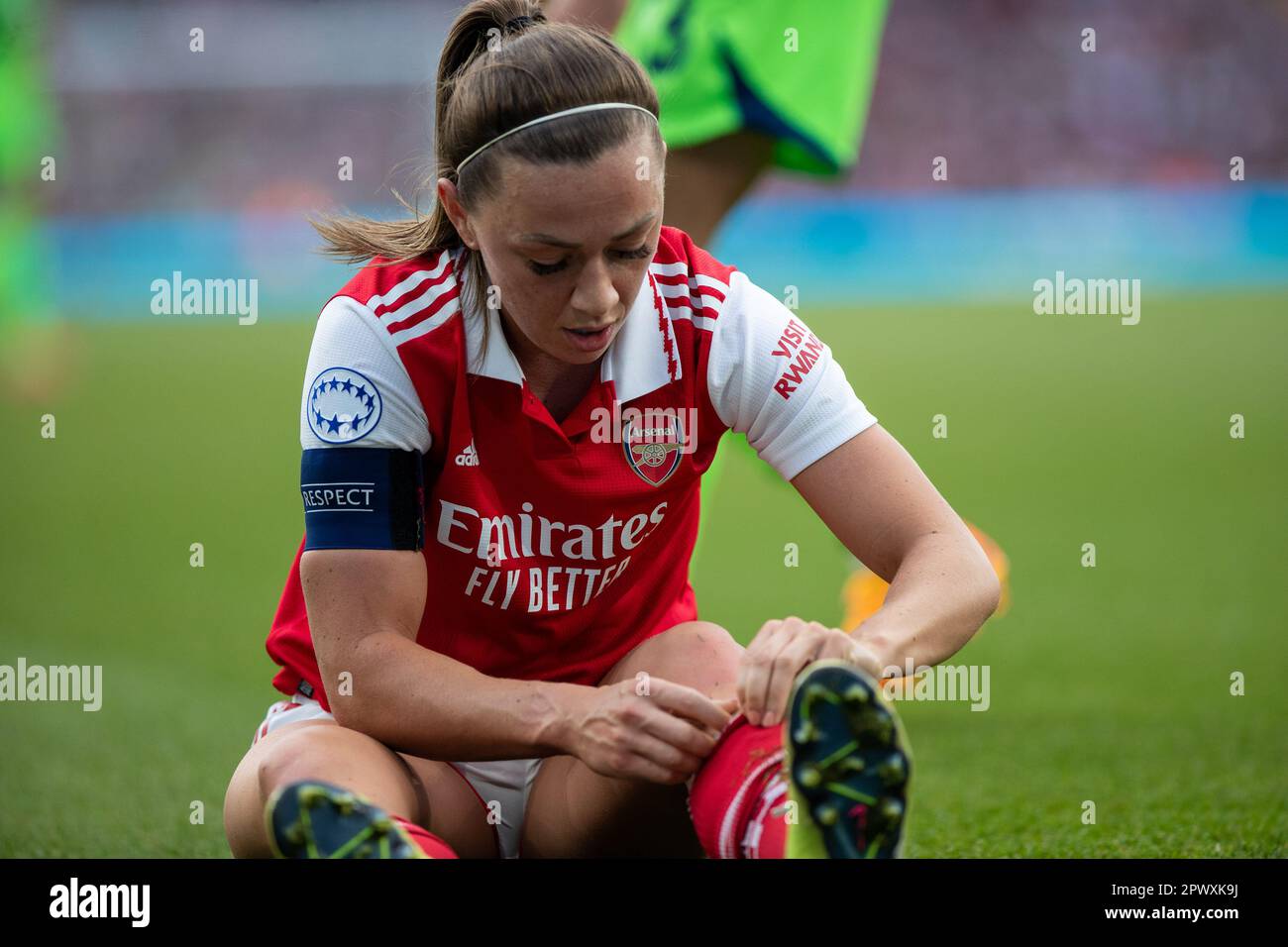 London, UK. 1st May, 2023. Katie McCabe during the UEFA Women’s ...
