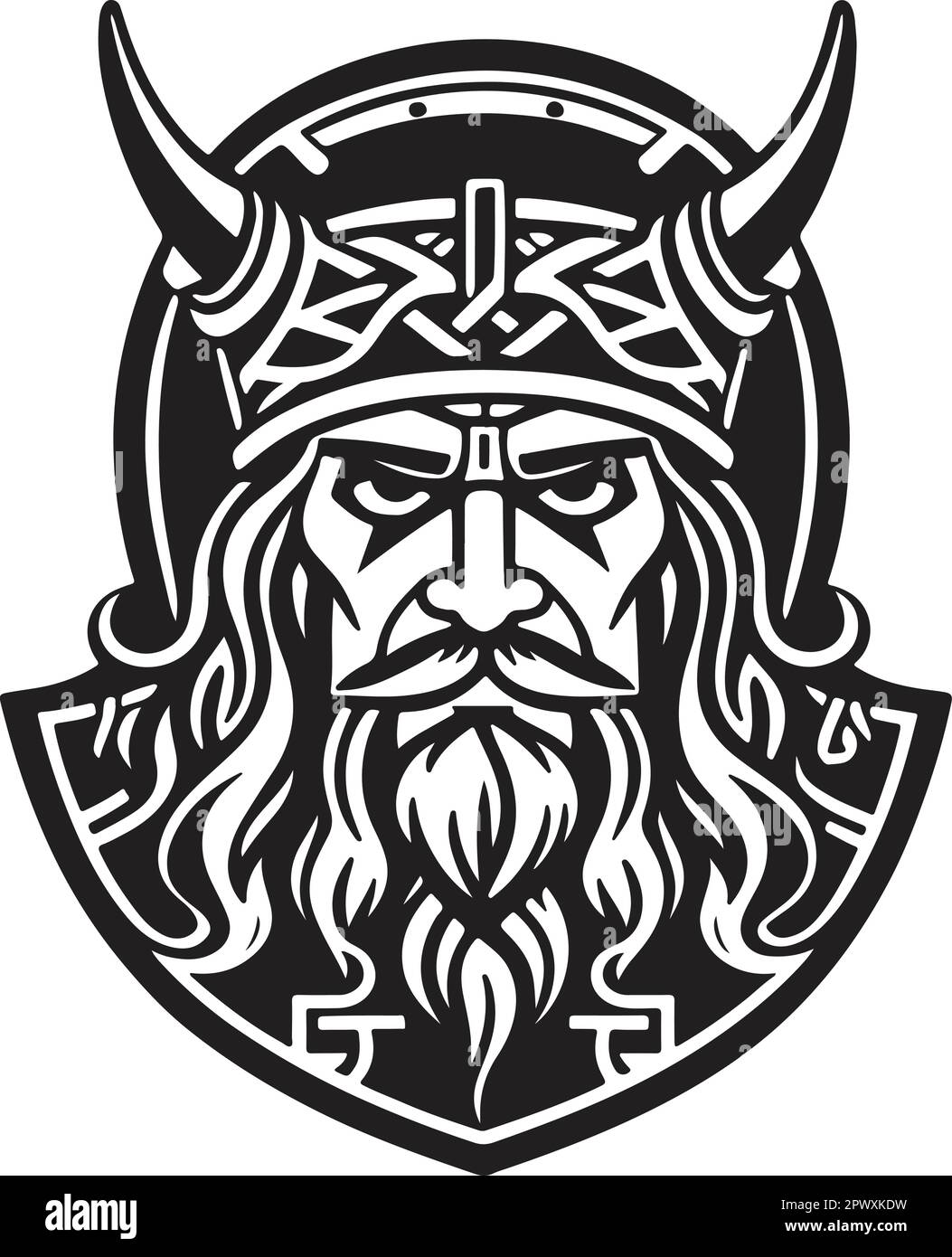 Breathtaking and powerful viking emblem art vector Stock Vector Image ...