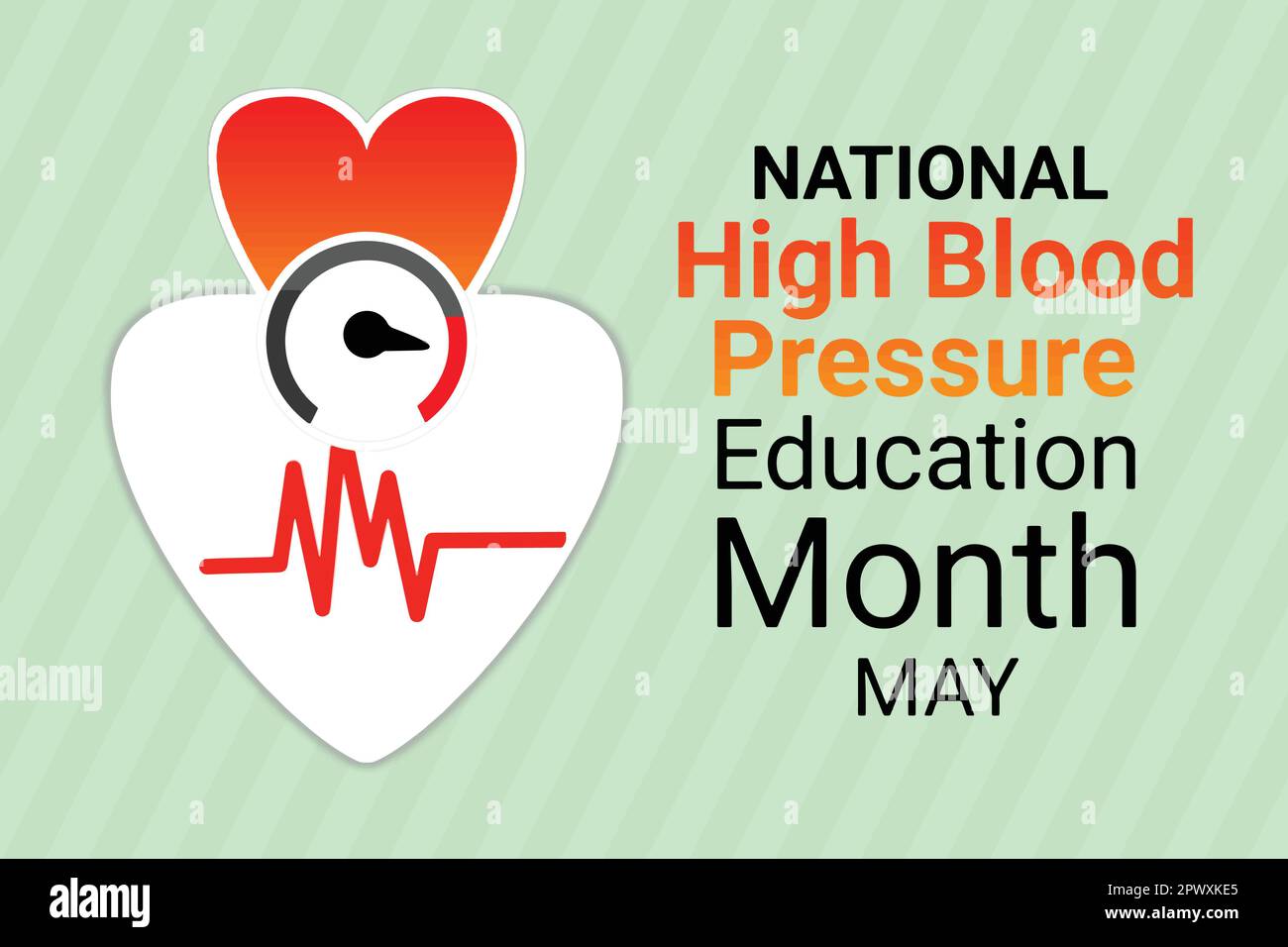 National High Blood Pressure Education Month May. Holiday concept ...
