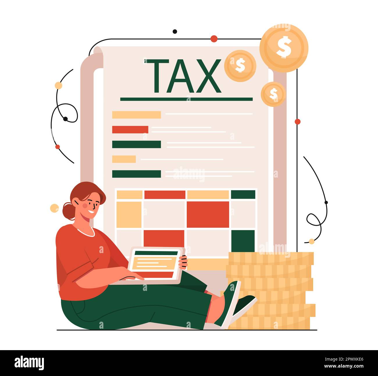 Income tax cartoon hi-res stock photography and images - Alamy