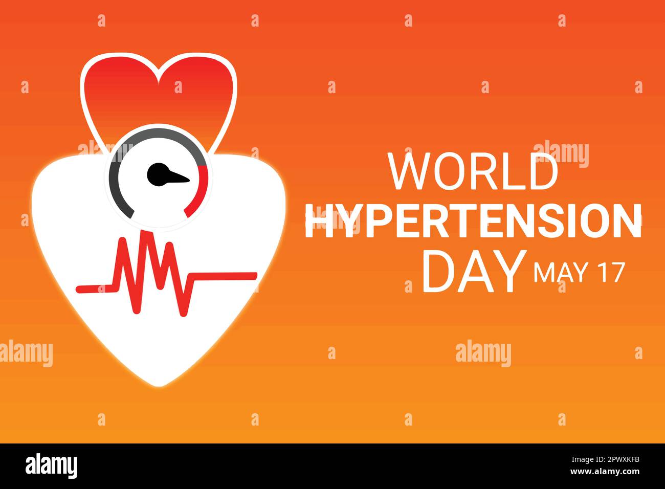World Hypertension Day. May. Vector illustration for greeting card, poster and banner Stock ...