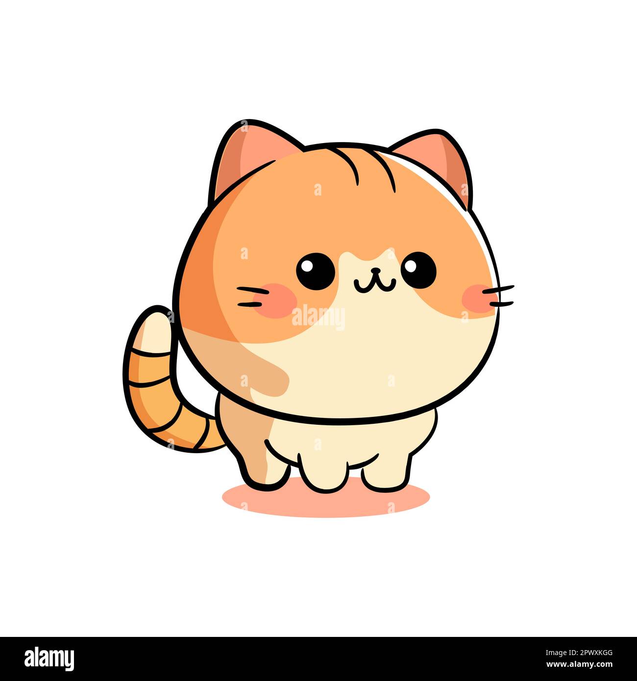 Cute cat in kawaii style. Vector illustration Stock Vector Image & Art ...