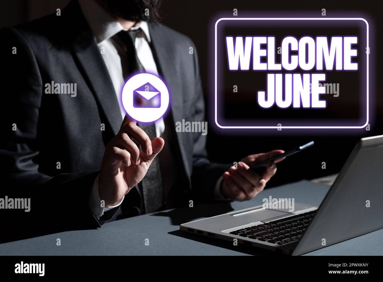 Text sign showing Welcome June, Business idea Calendar Sixth Month ...
